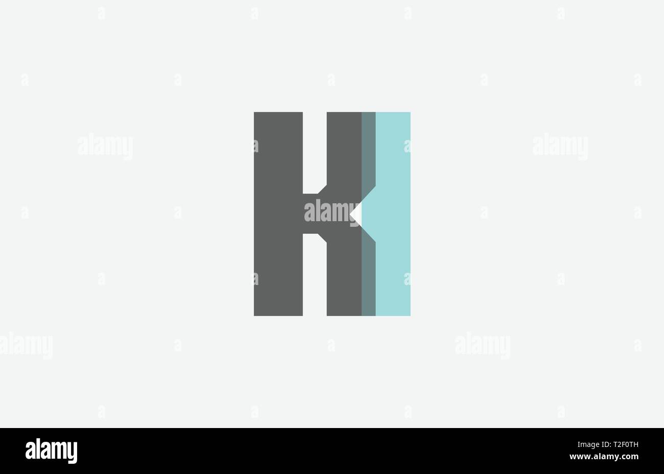grey pastel blue alphabet letter KI K I logo combination design ...