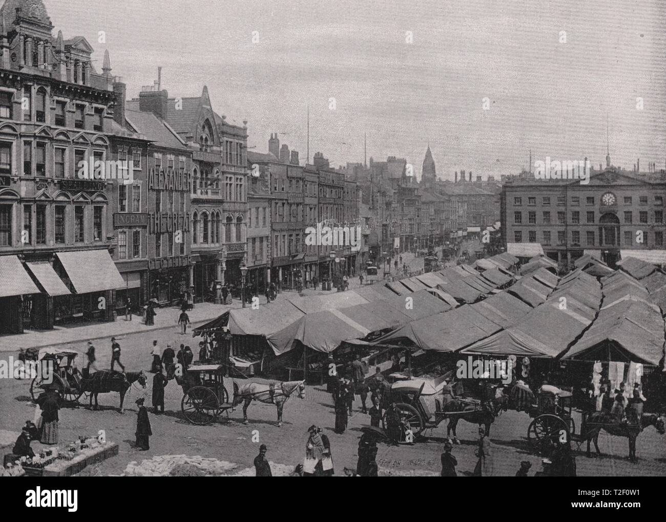 Nottingham : The Market-Place Stock Photo - Alamy
