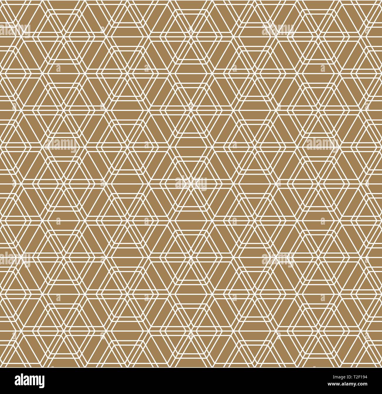 Japanese seamless pattern in style Kumiko.Golden color background and ...