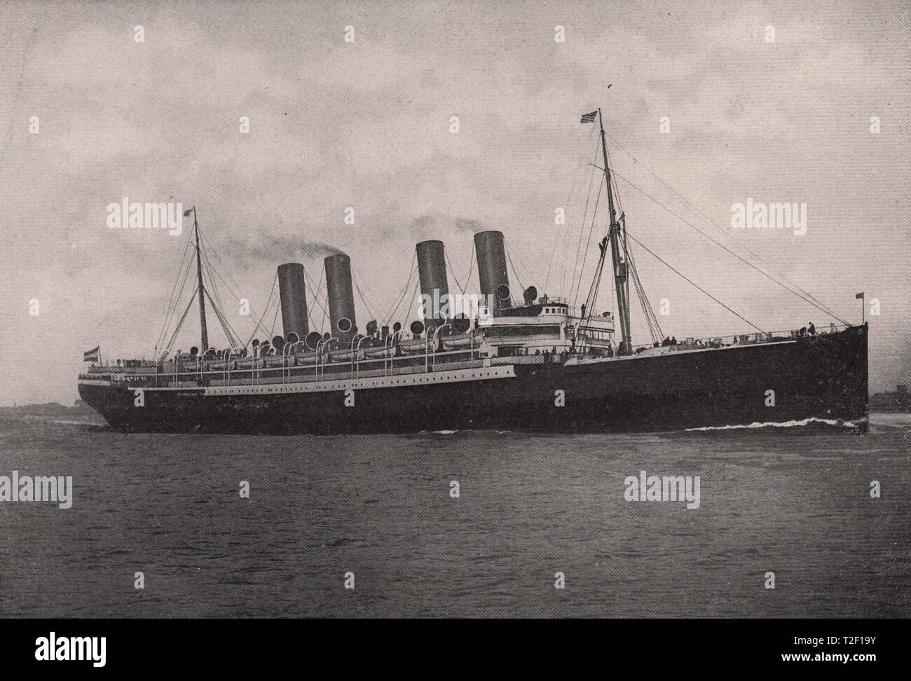 Ocean Steamer Outward Bound; "The Kaiser Wilhelm der Grosse Stock Photo ...