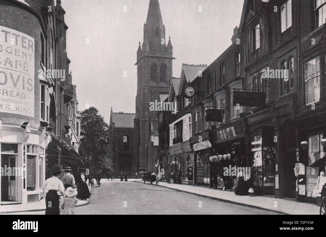 Regent Street and Parish Church, Rugby Stock Photo - Alamy