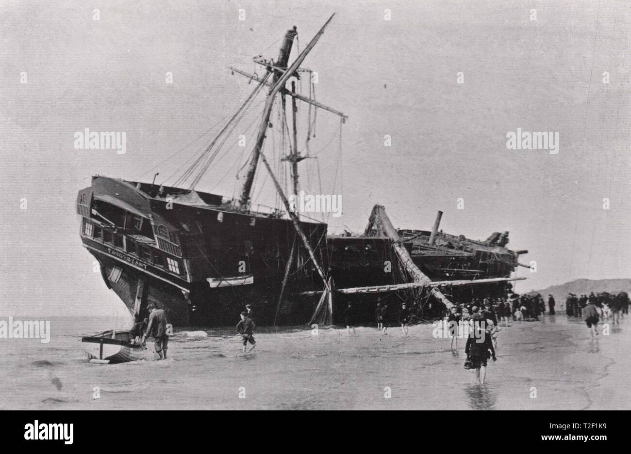 Nelson's Flagship, The "Foudroyant," Wrecked at Blackpool, June 1897 ...