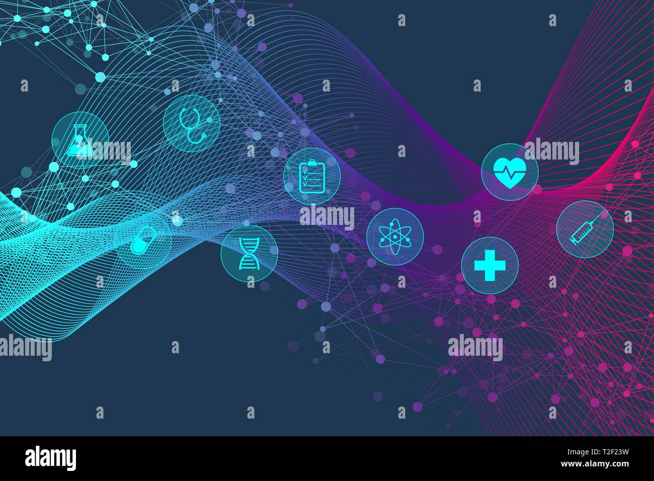 Abstract geometric medicine and science concept background. Healthcare ...