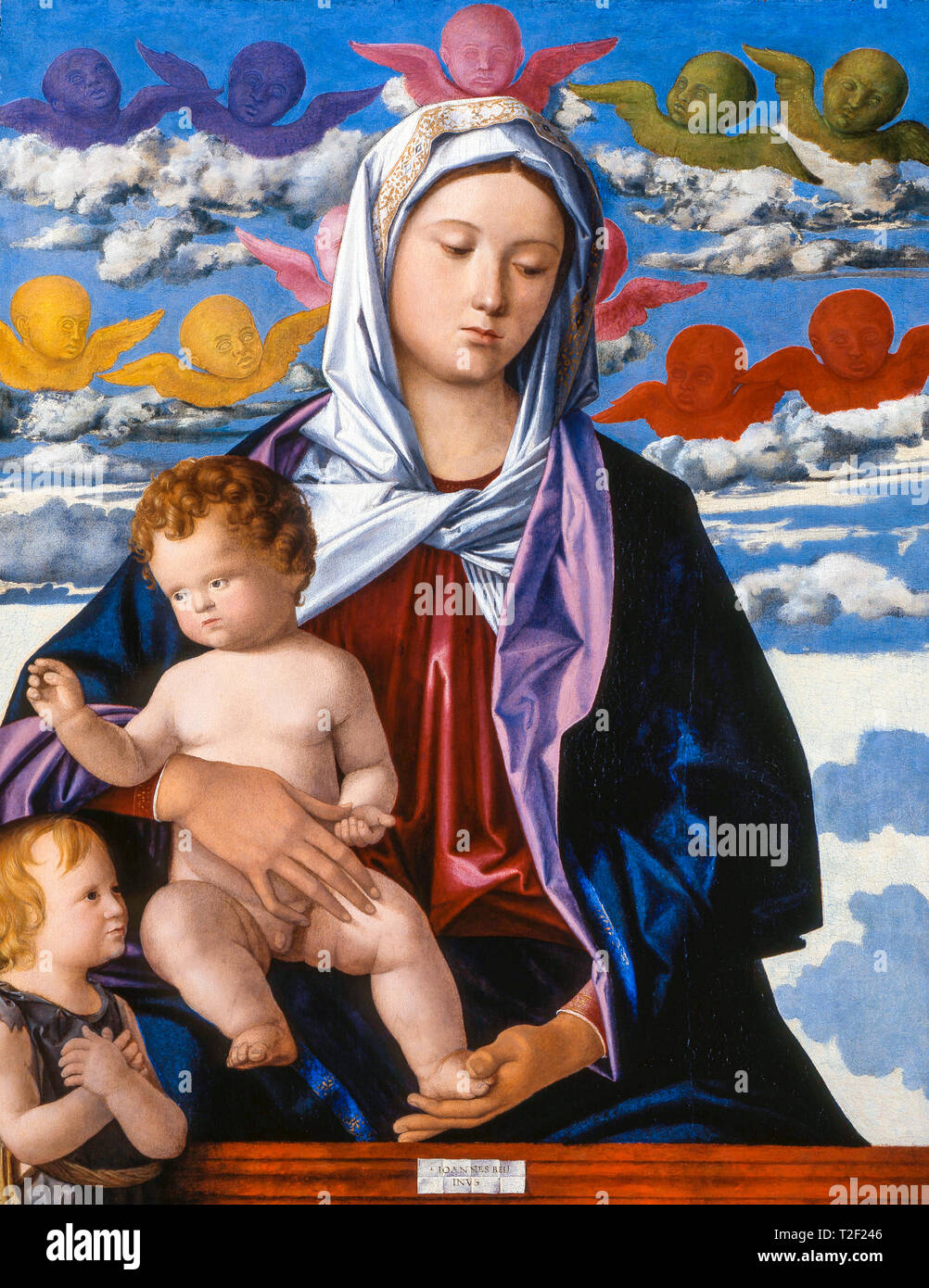 Workshop of Giovanni Bellini, Madonna and Child with St. John the ...