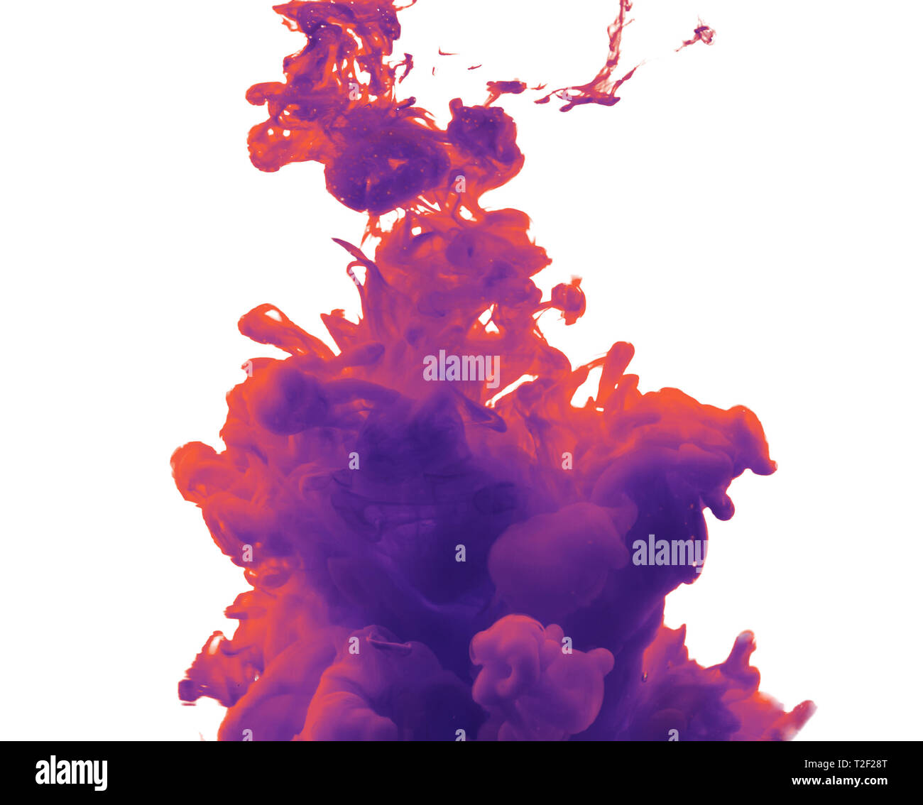 Ink in water. Yellow ink splash Stock Photo - Alamy