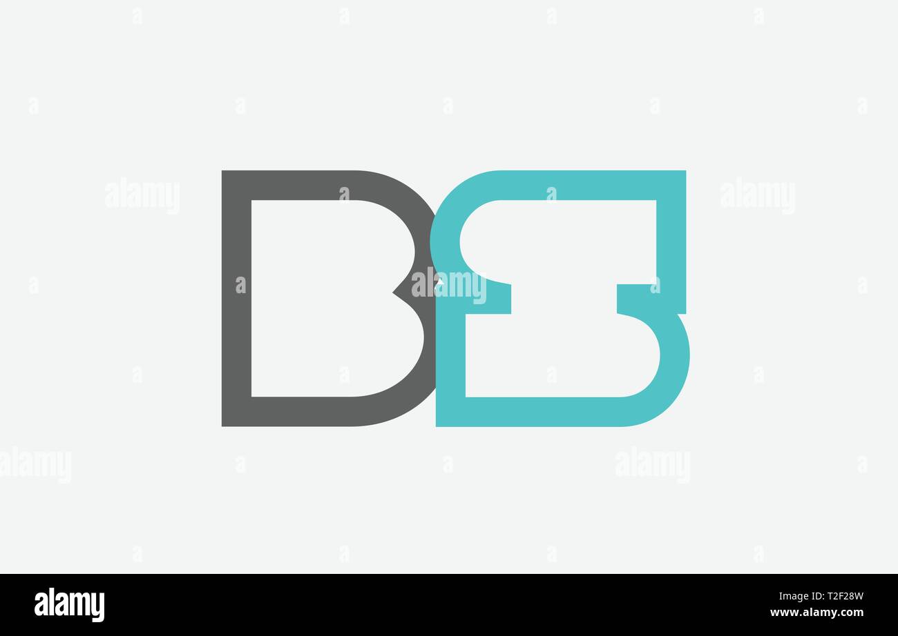 blue grey alphabet letter logo combination bs b s design suitable for a ...