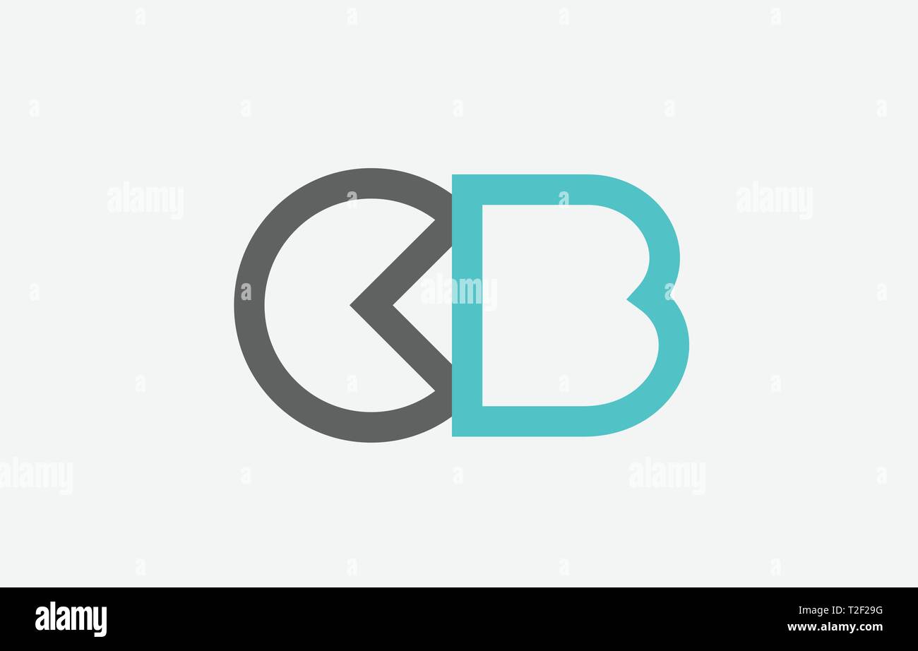 blue grey alphabet letter logo combination cb c b design suitable for a ...
