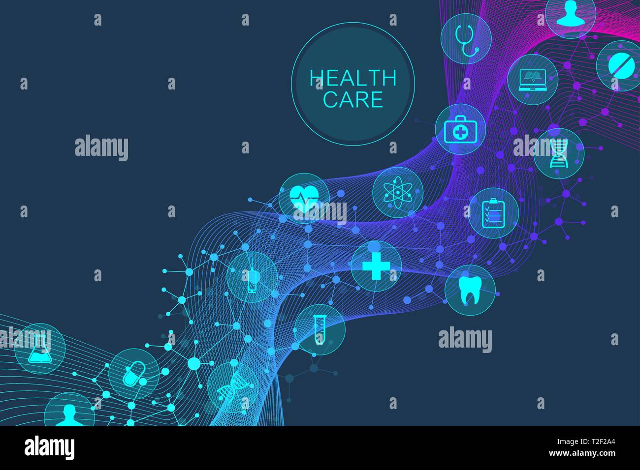 Abstract geometric medicine and science concept background. Healthcare ...