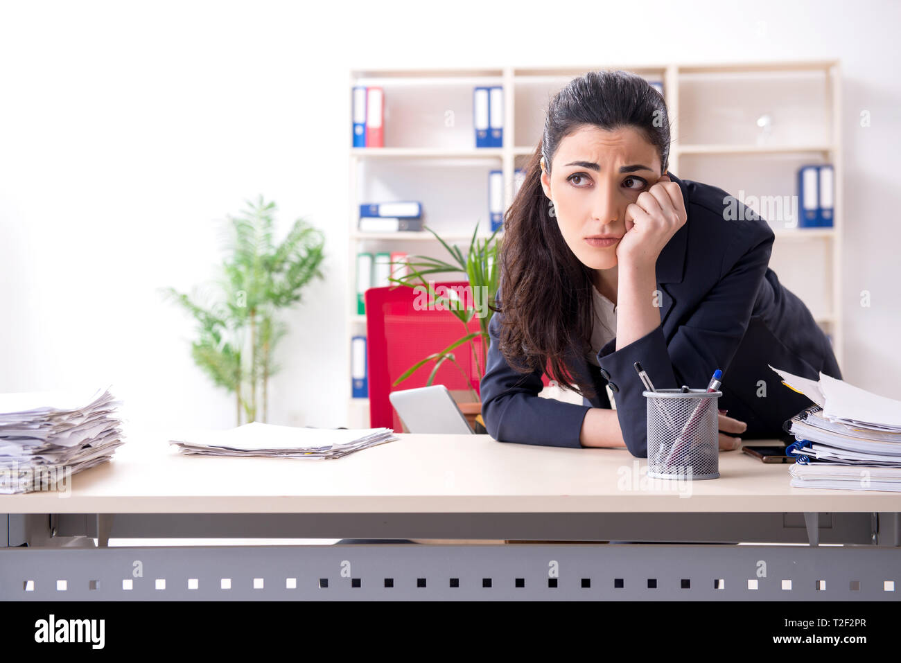 Young female employee being fired from her work Stock Photo - Alamy