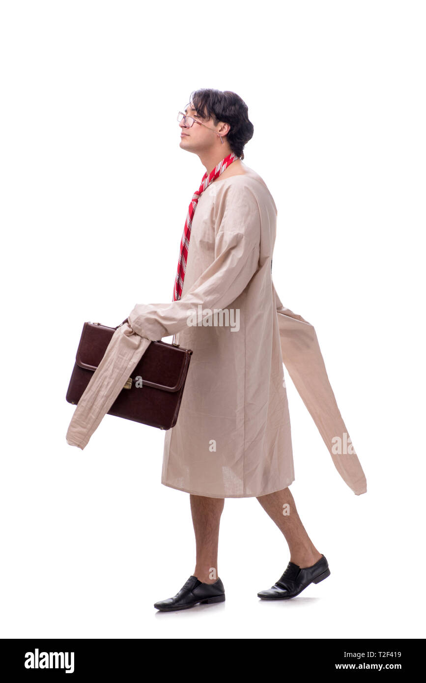 Young mad man isolated on white Stock Photo - Alamy