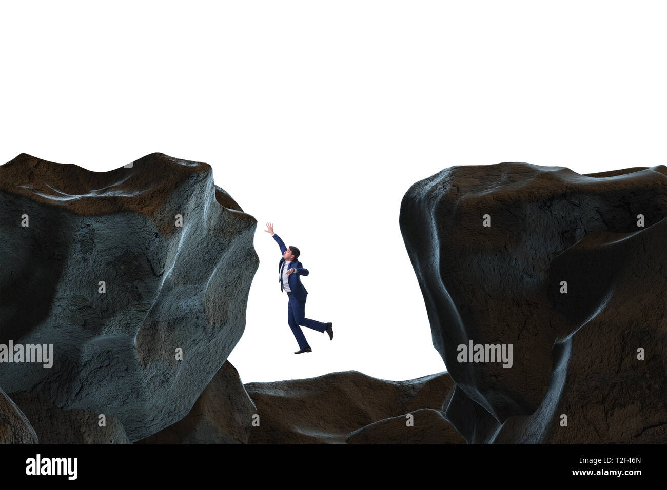 Businessman falling down mountain hi-res stock photography and images ...