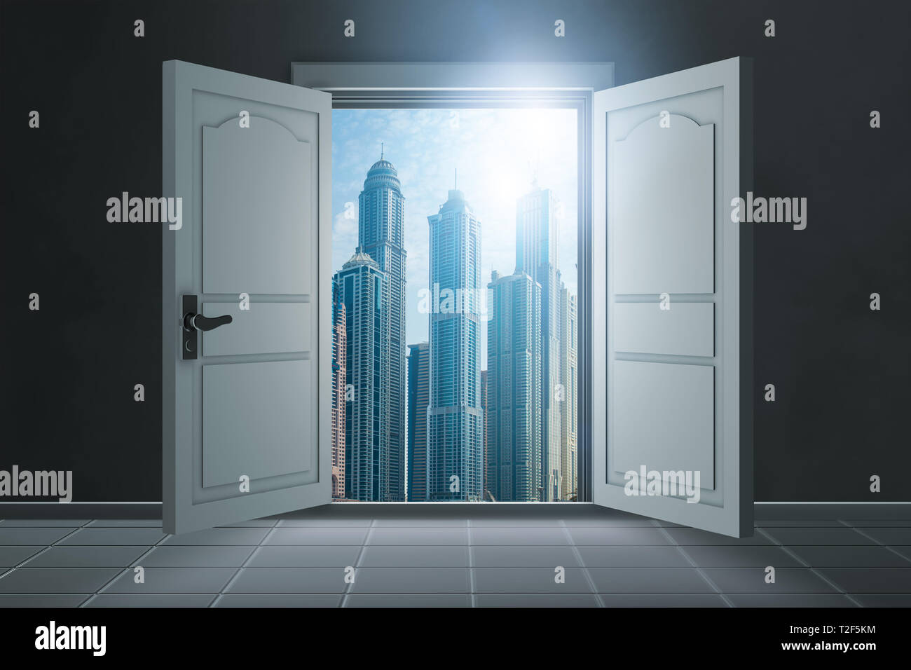 Open doors in opportunity concept Stock Photo - Alamy