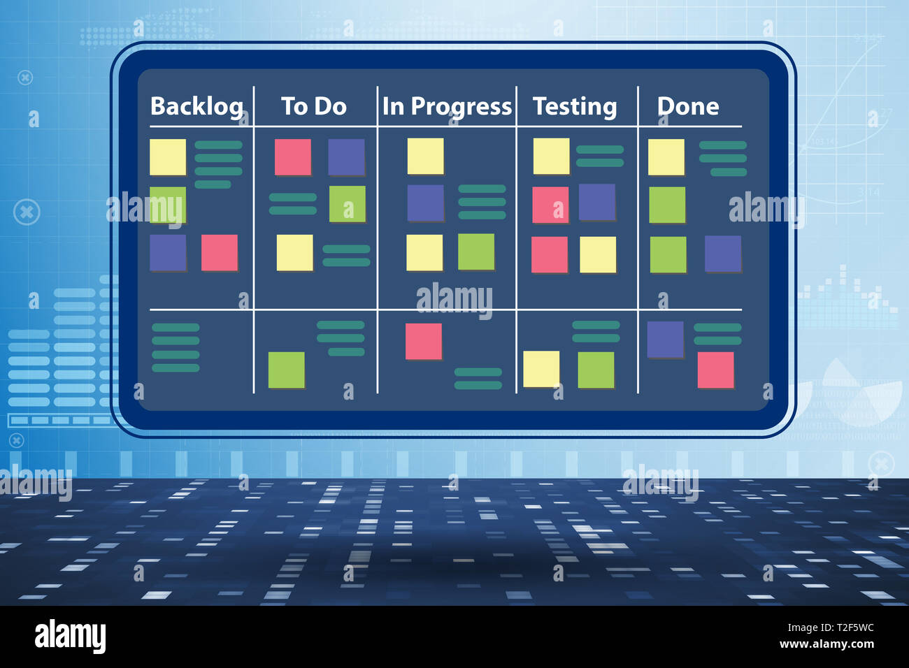 Illustration of agile method concept - 3d rendering Stock Photo - Alamy