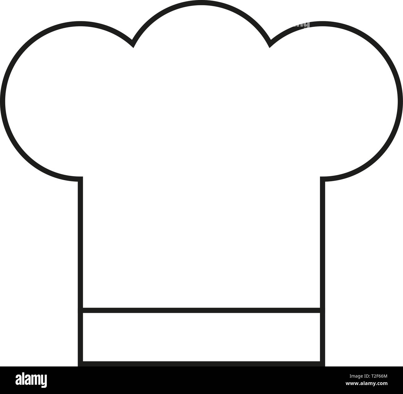 White chef hat on white background. Cook cap. eps10 Stock Vector Image ...