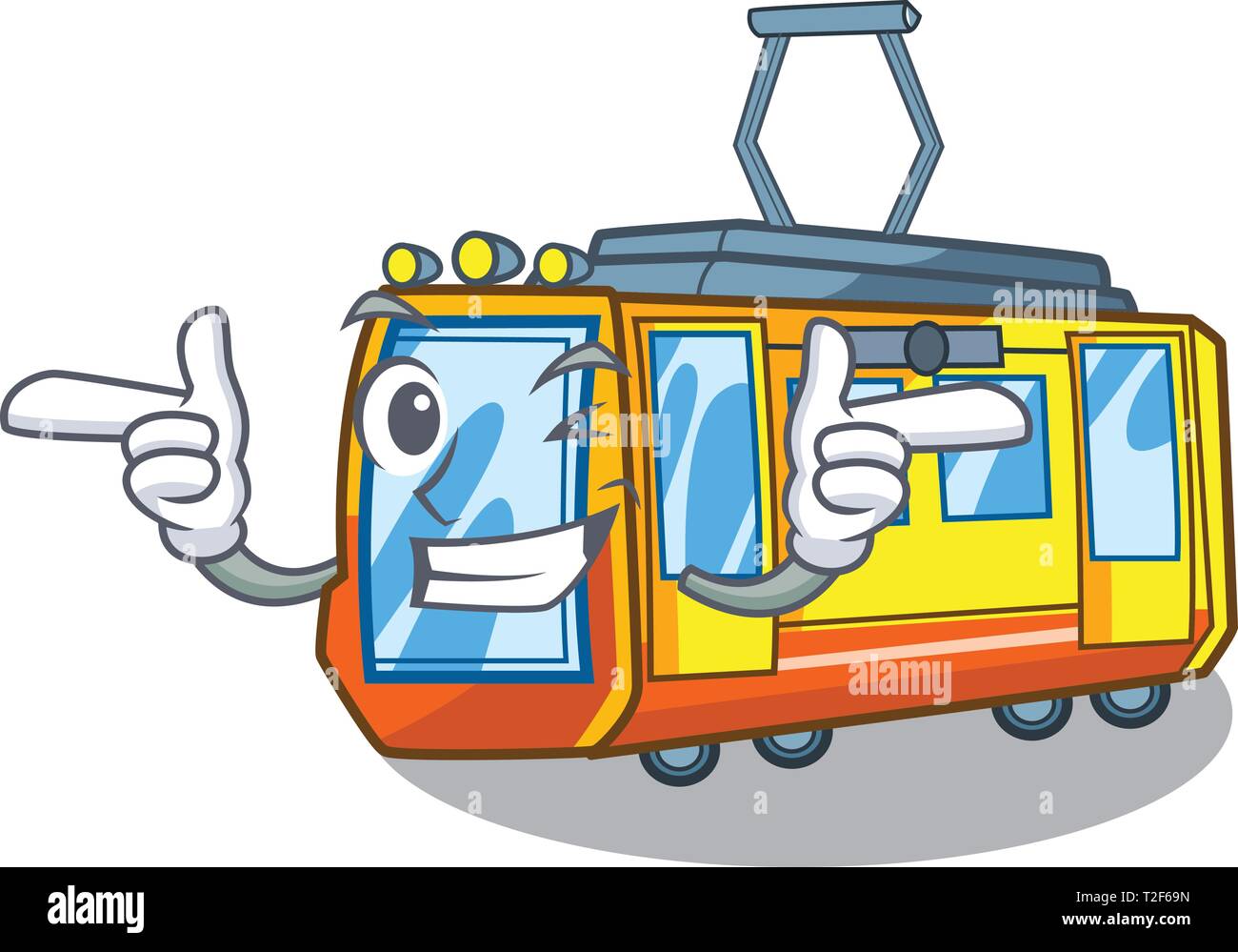Wink electric train isolated with the cartoon vector illustration Stock ...