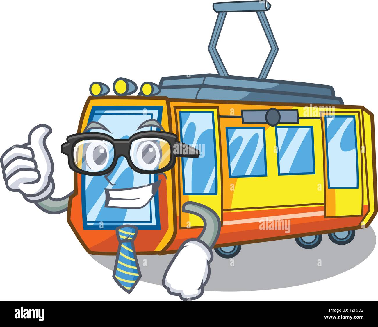 Businessman train character cartoon Stock Vector Images - Alamy
