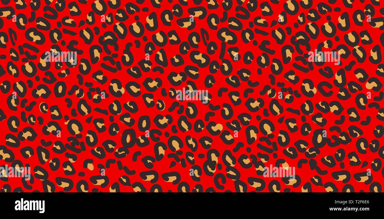 Red leopard seamless pattern. Animal print. Vector background eps10 ... Red leopard seamless pattern. Animal print. Vector background eps10 ...