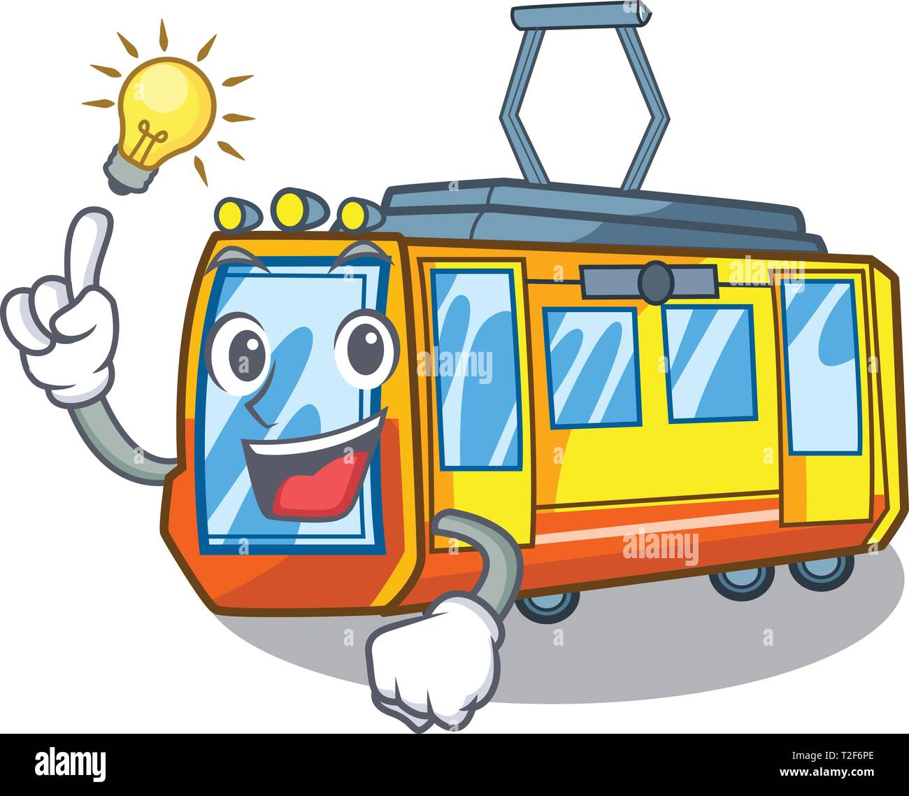 Have an idea miniature electric train in cartoon shape vector ...