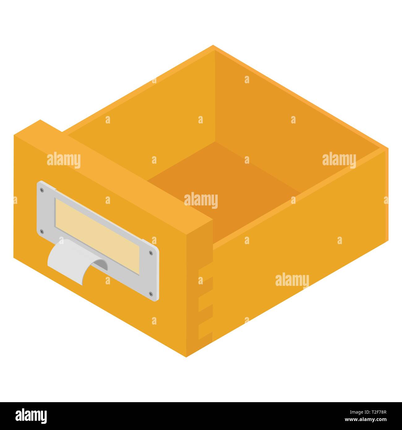 Empty filing cabinet drawer, business administration and data storage ...