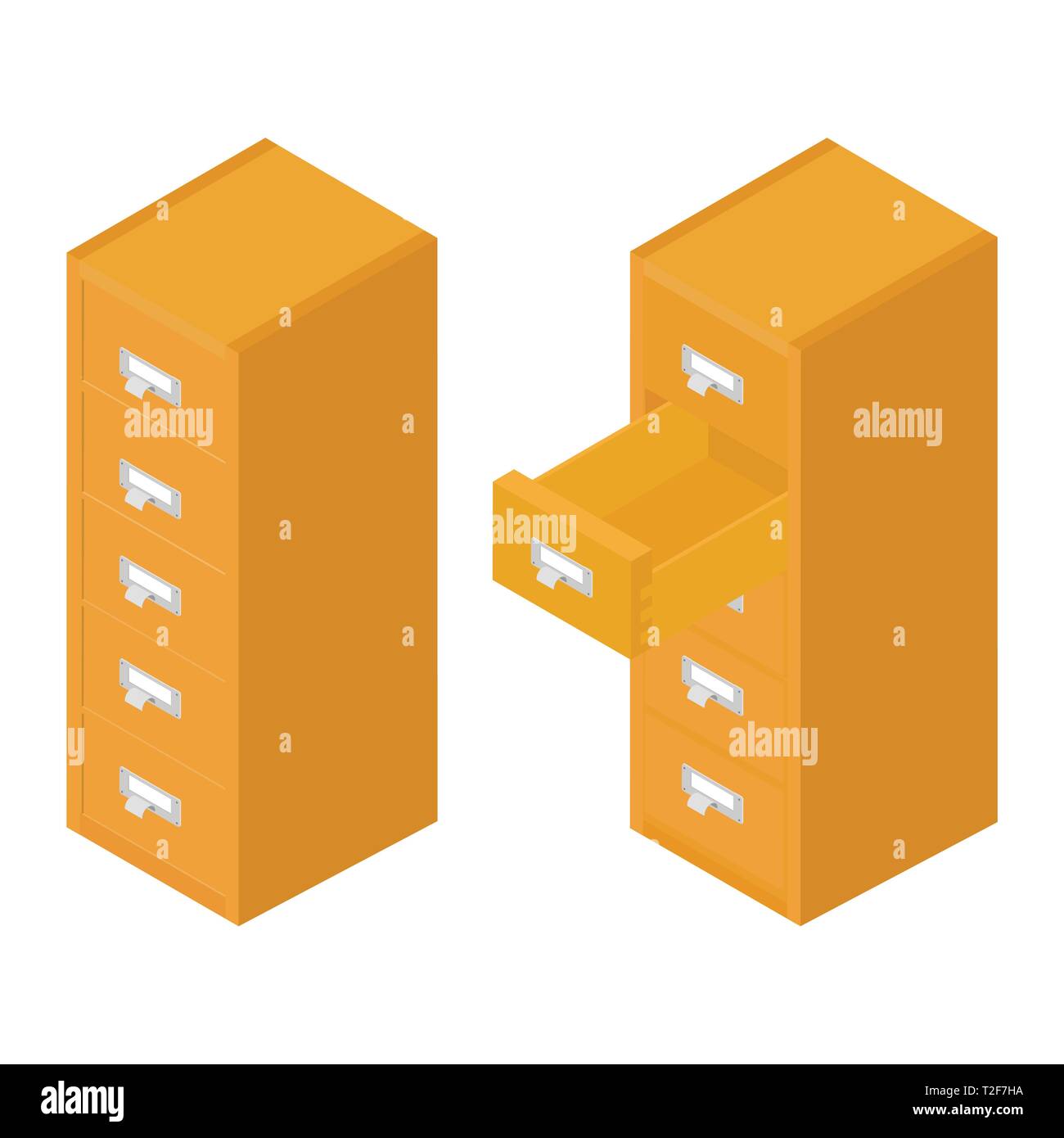 Vintage office filing cabinet Stock Vector Images - Alamy