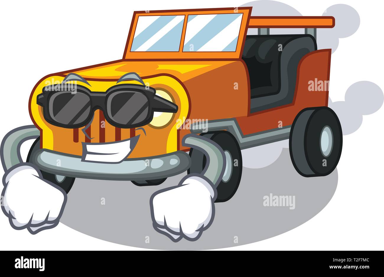 Super cool jeep car in the shape mascot vector illustratin Stock Vector ...