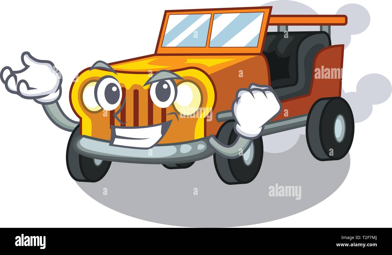 Successful jeep car in the shape mascot vector illustratin Stock Vector ...