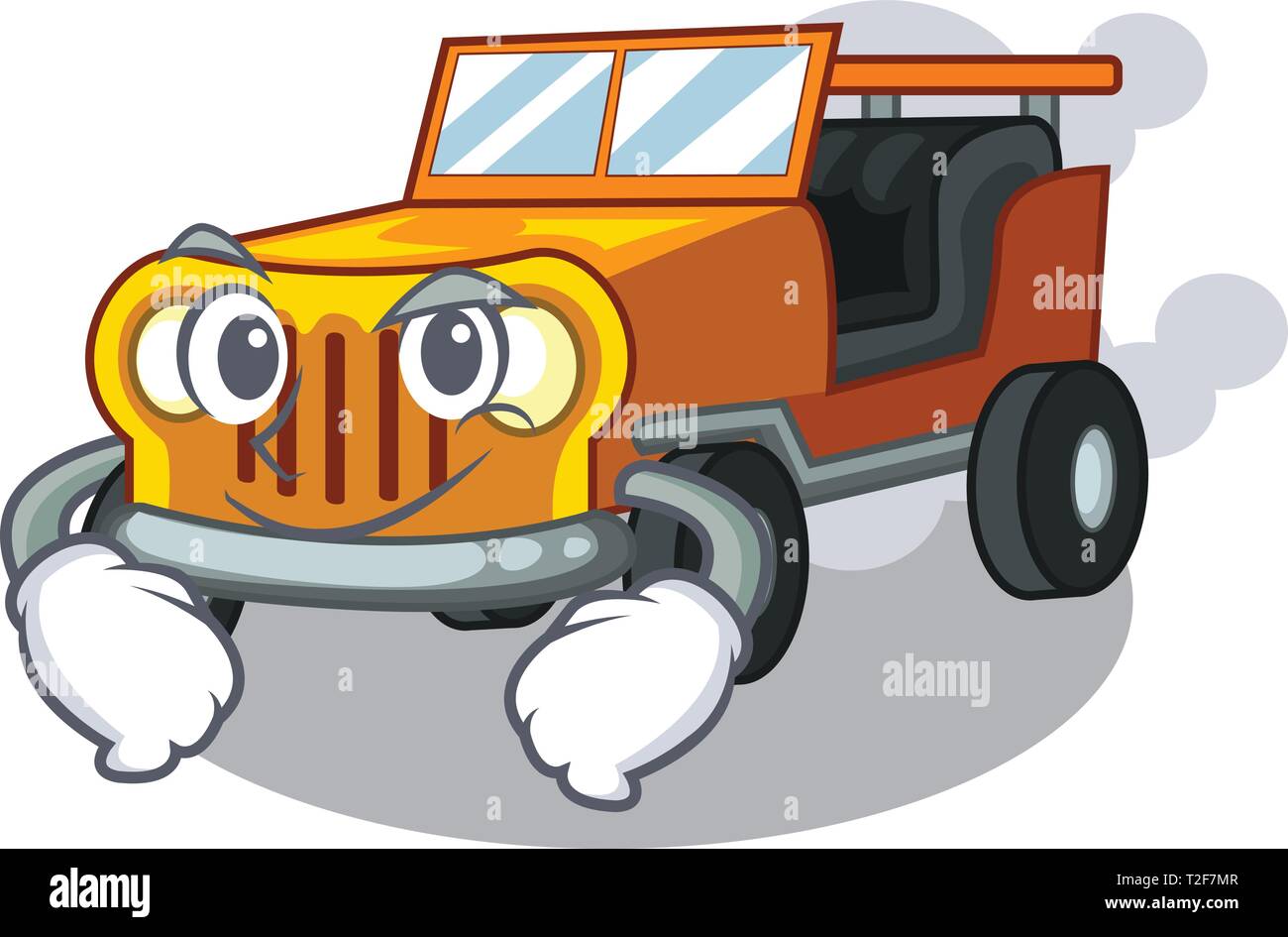 Smirking jeep car in the shape mascot vector illustratin Stock Vector ...