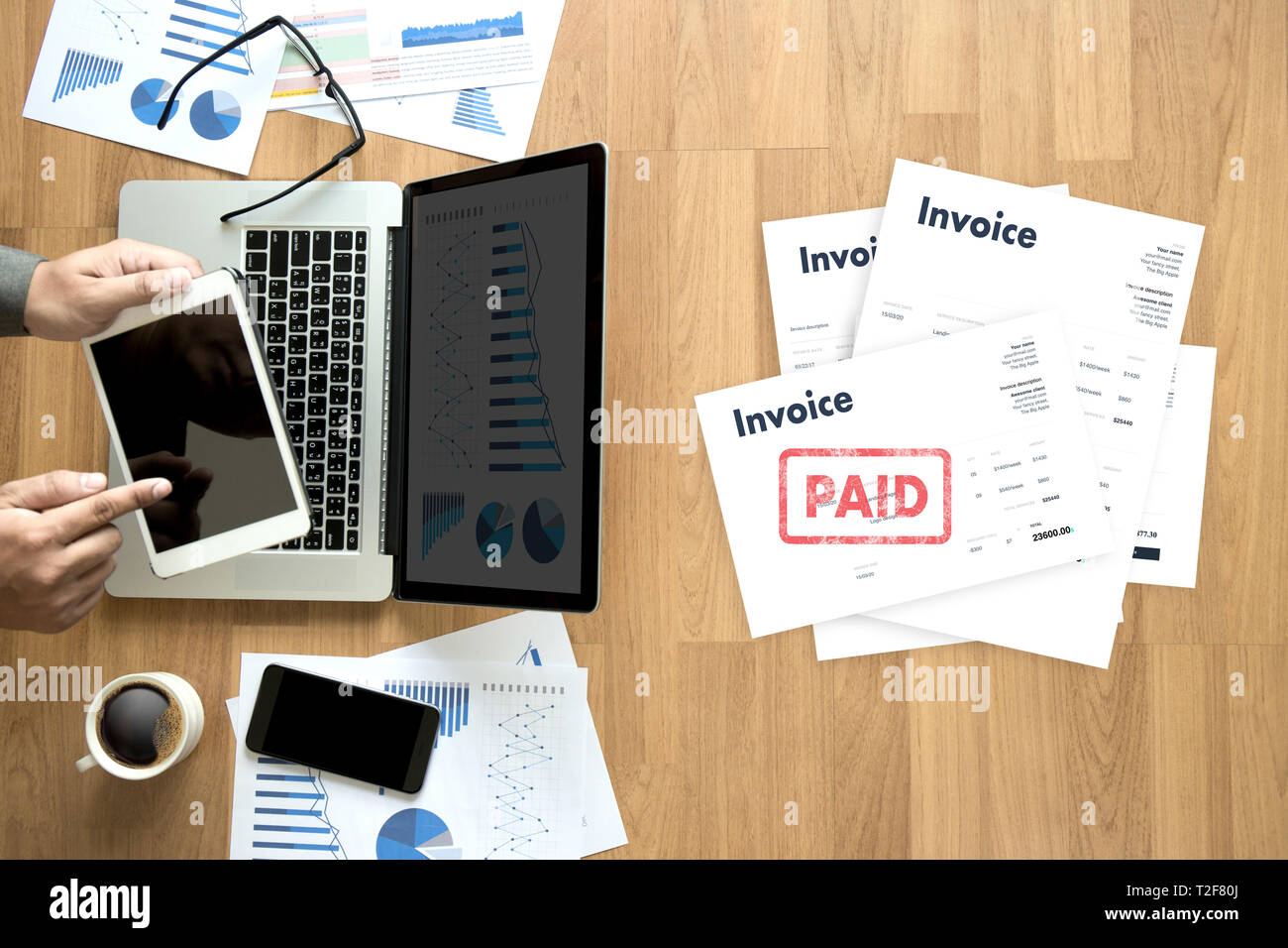 Close up on invoice hi-res stock photography and images - Alamy