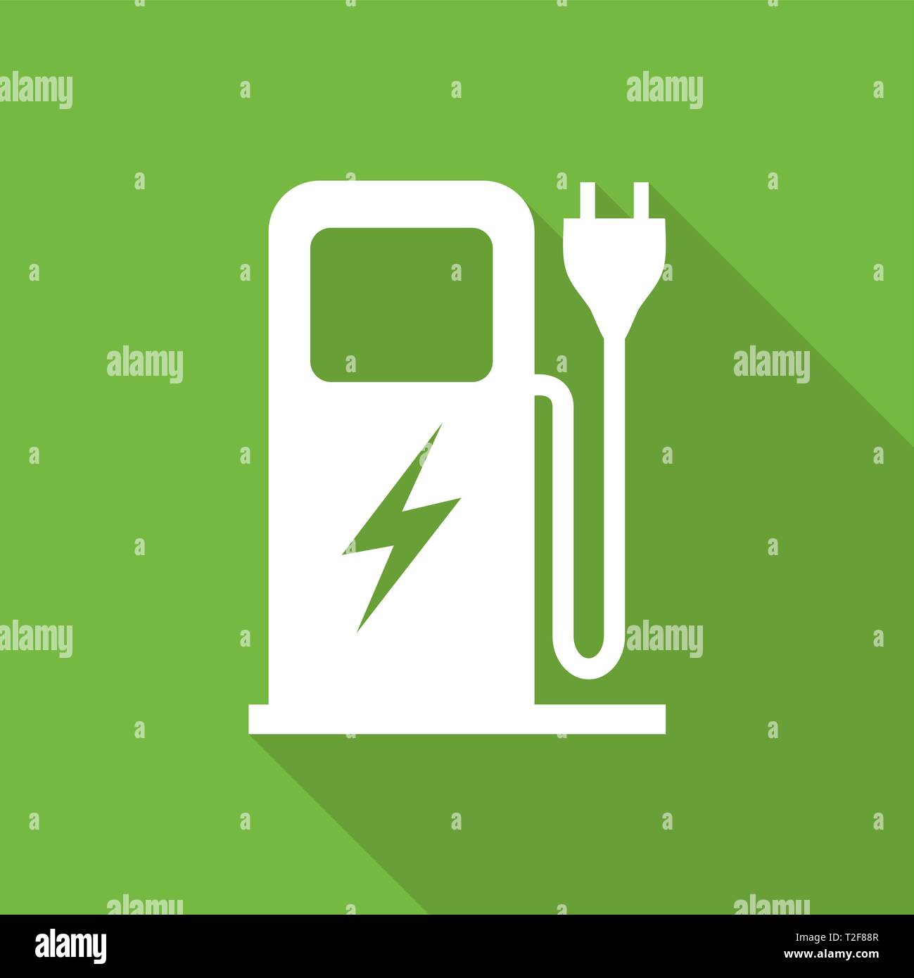 Electric car charging station long shadow symbol Stock Vector Image ...