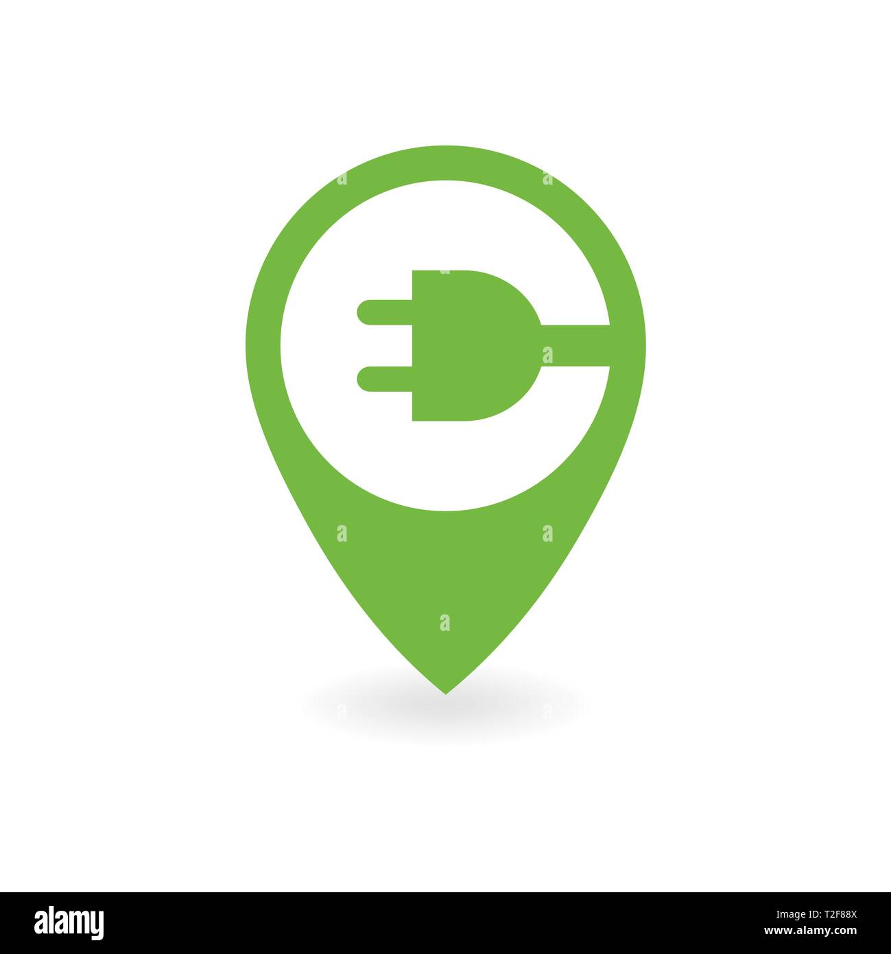 Electric car charge station map pin Stock Vector Image & Art - Alamy