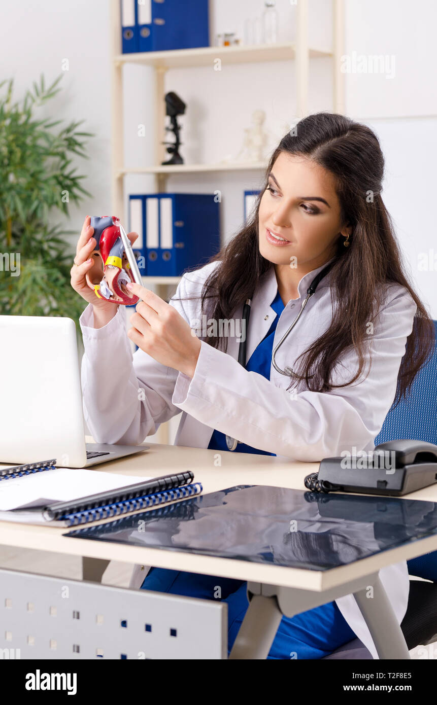 Female doctor cardiologist working in the clinic Stock Photo - Alamy