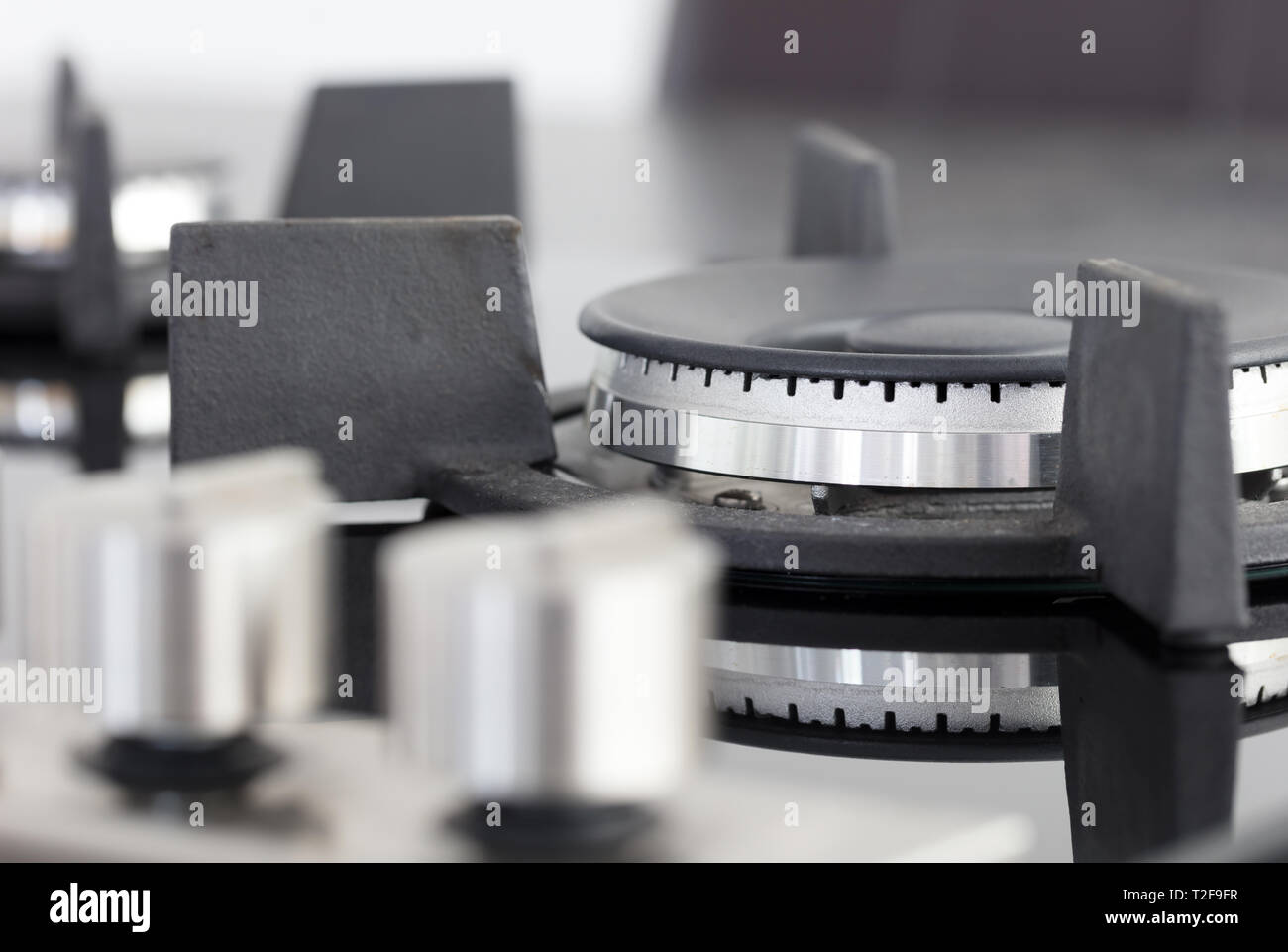 Side view of gas modern stove, the Netherlands Stock Photo - Alamy