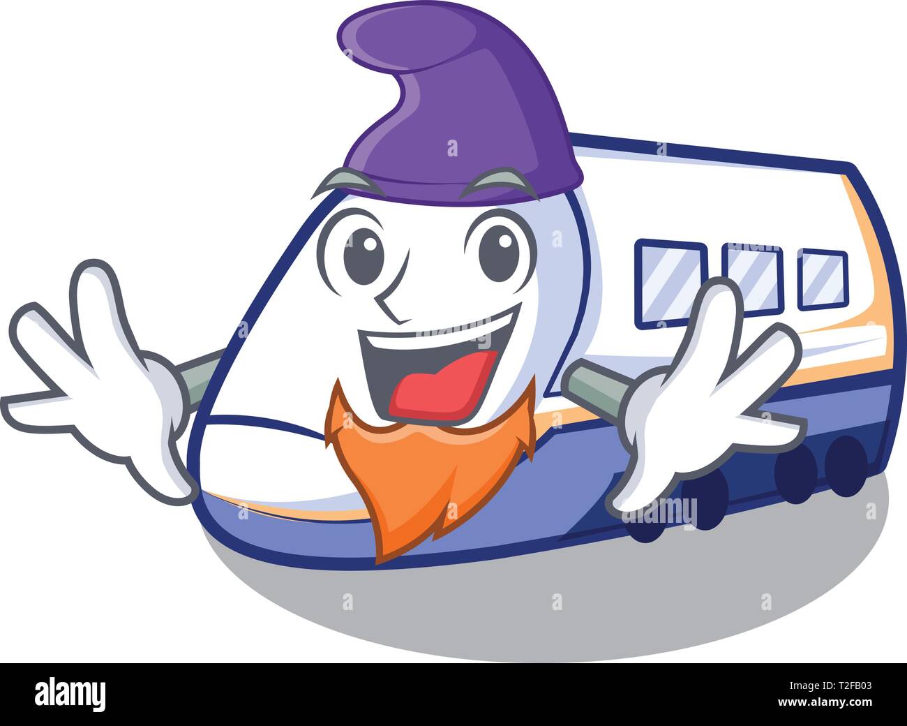 Elf shinkansen train in the shape mascot vector illustration Stock ...