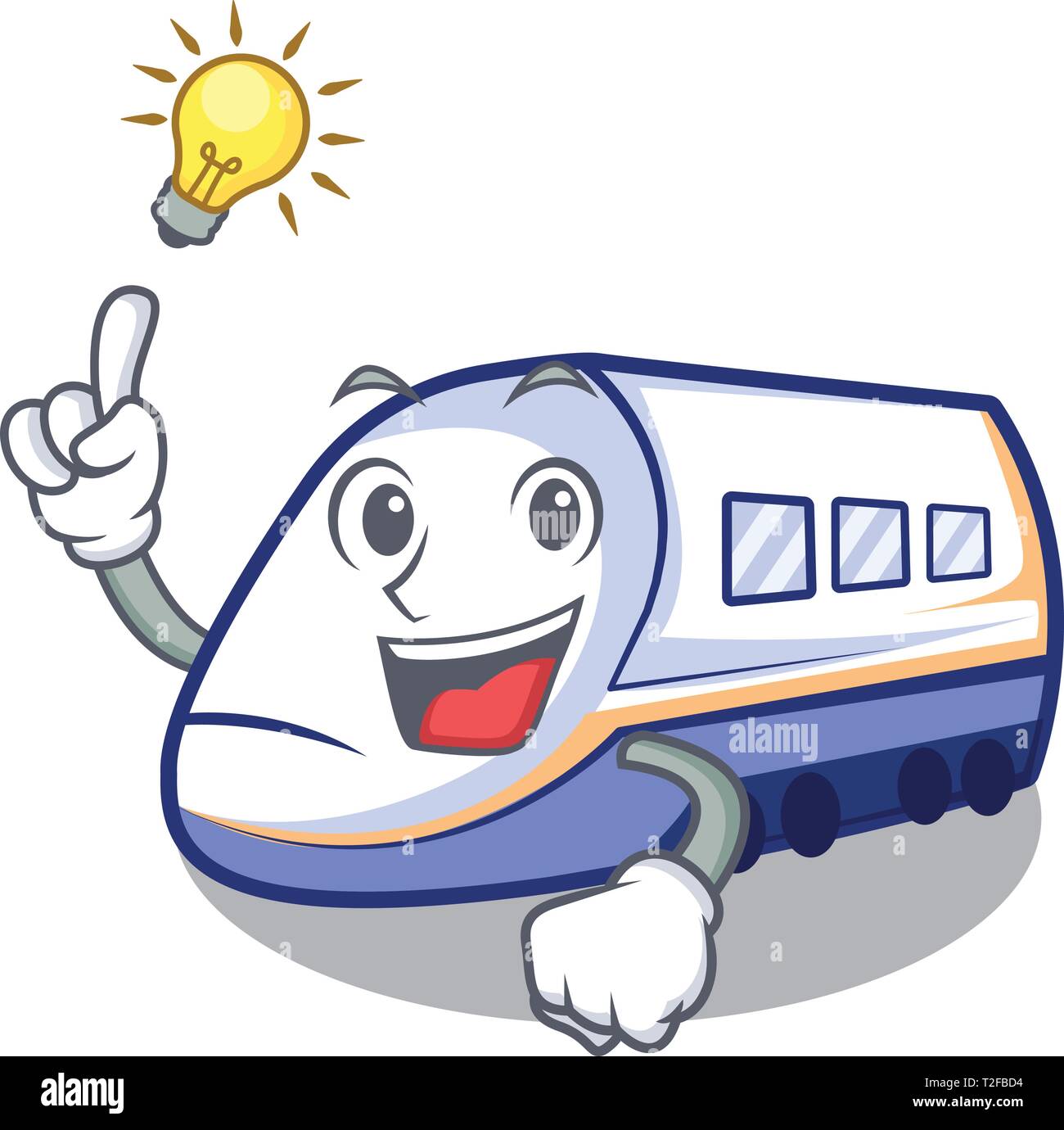 Have an idea miniature shinkansen train in cartoon shape vector ...