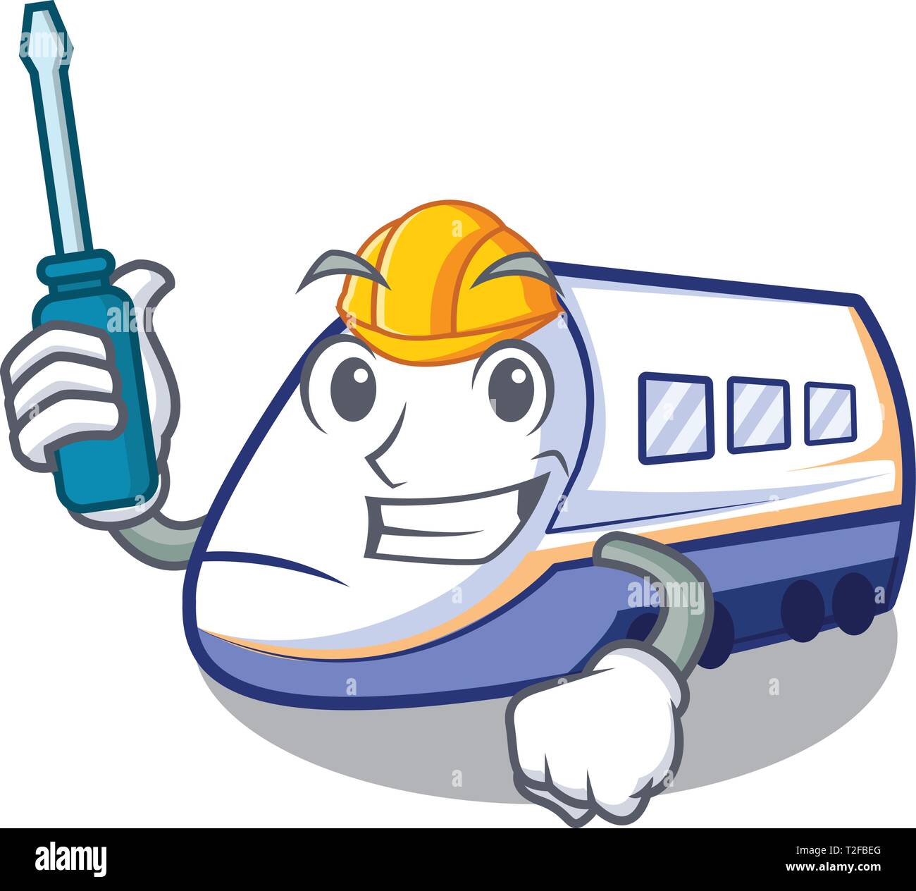 Automotive miniature shinkansen train in cartoon shape vector ...