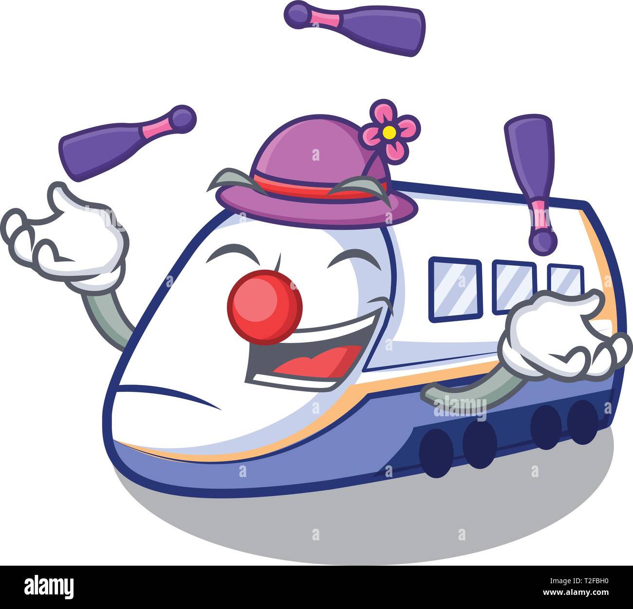 Comic illustration cartoon railway locomotive hi-res stock photography ...