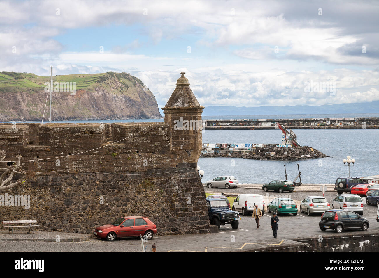 HORTA, PORTUGAL - MAY 04, 2012: Walls of the fortress Forte de Santa ...