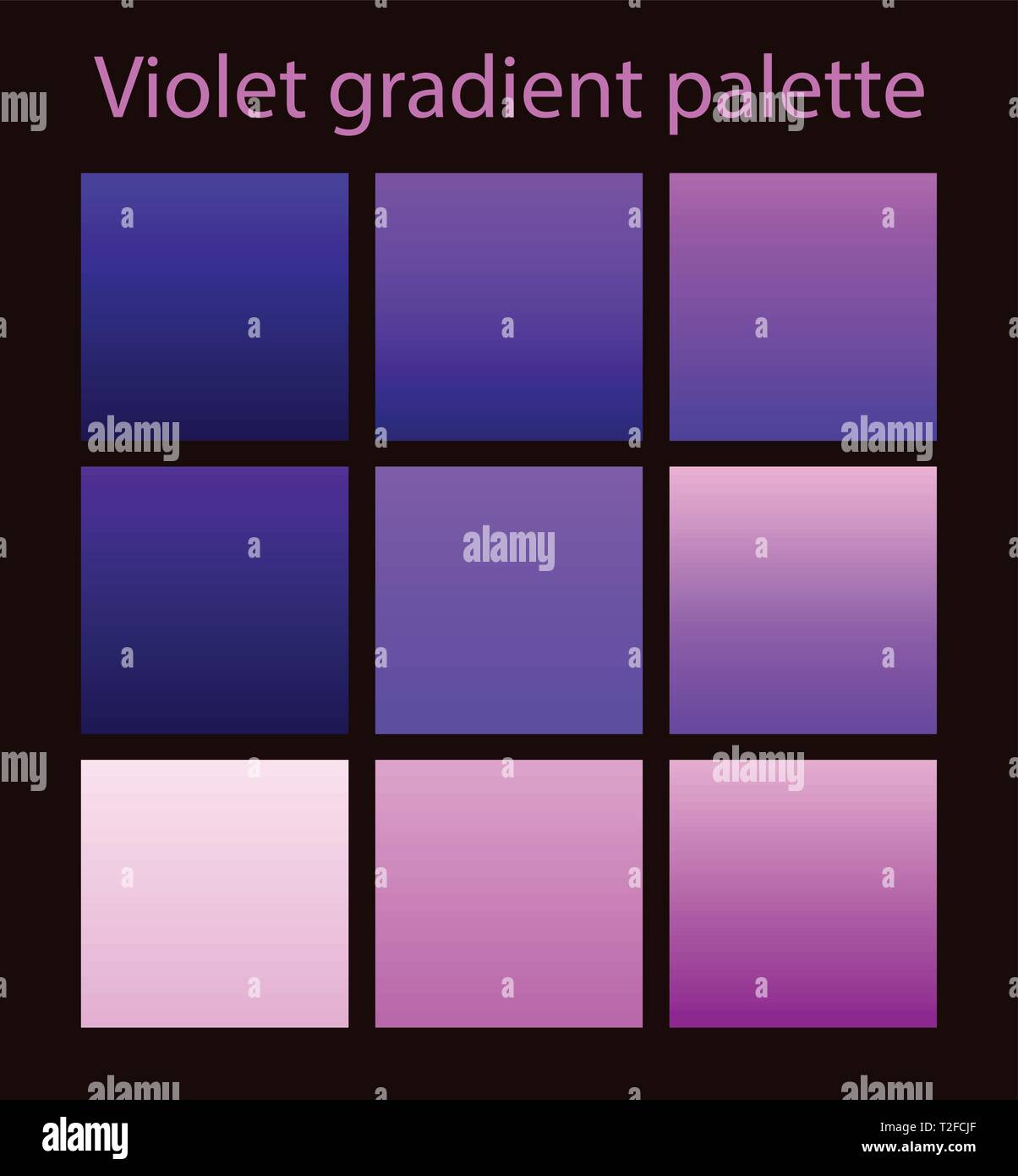Purple trendy set ultraviolet gradient background violet palette set of ...