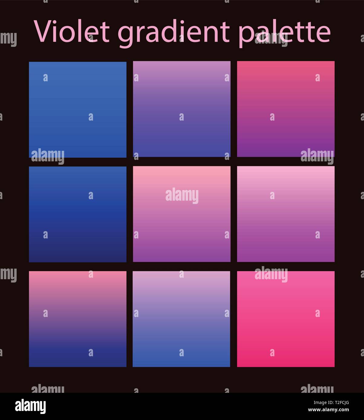 Purple trendy set ultraviolet gradient background violet palette set of ...