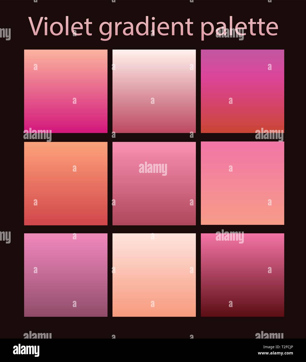 Purple trendy set ultraviolet gradient background violet palette set of ...