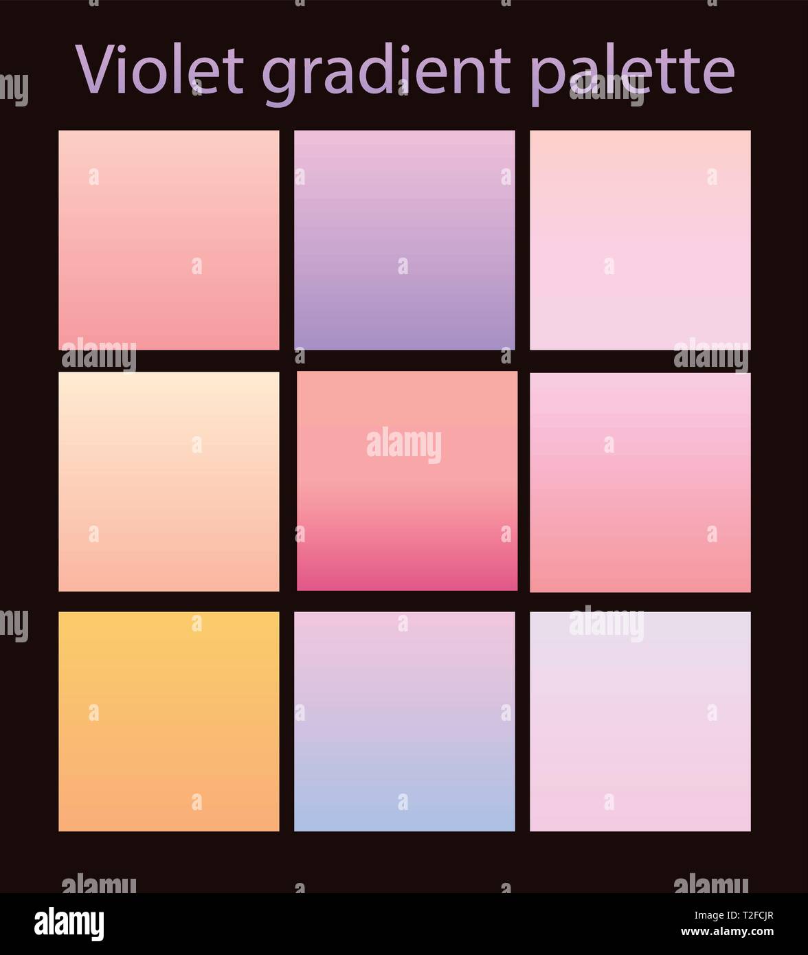 Purple trendy set ultraviolet gradient background violet palette set of ...