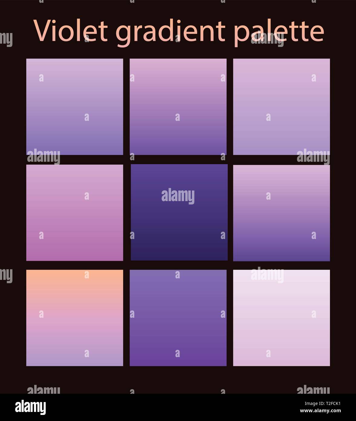 Purple trendy set ultraviolet gradient background violet palette set of ...