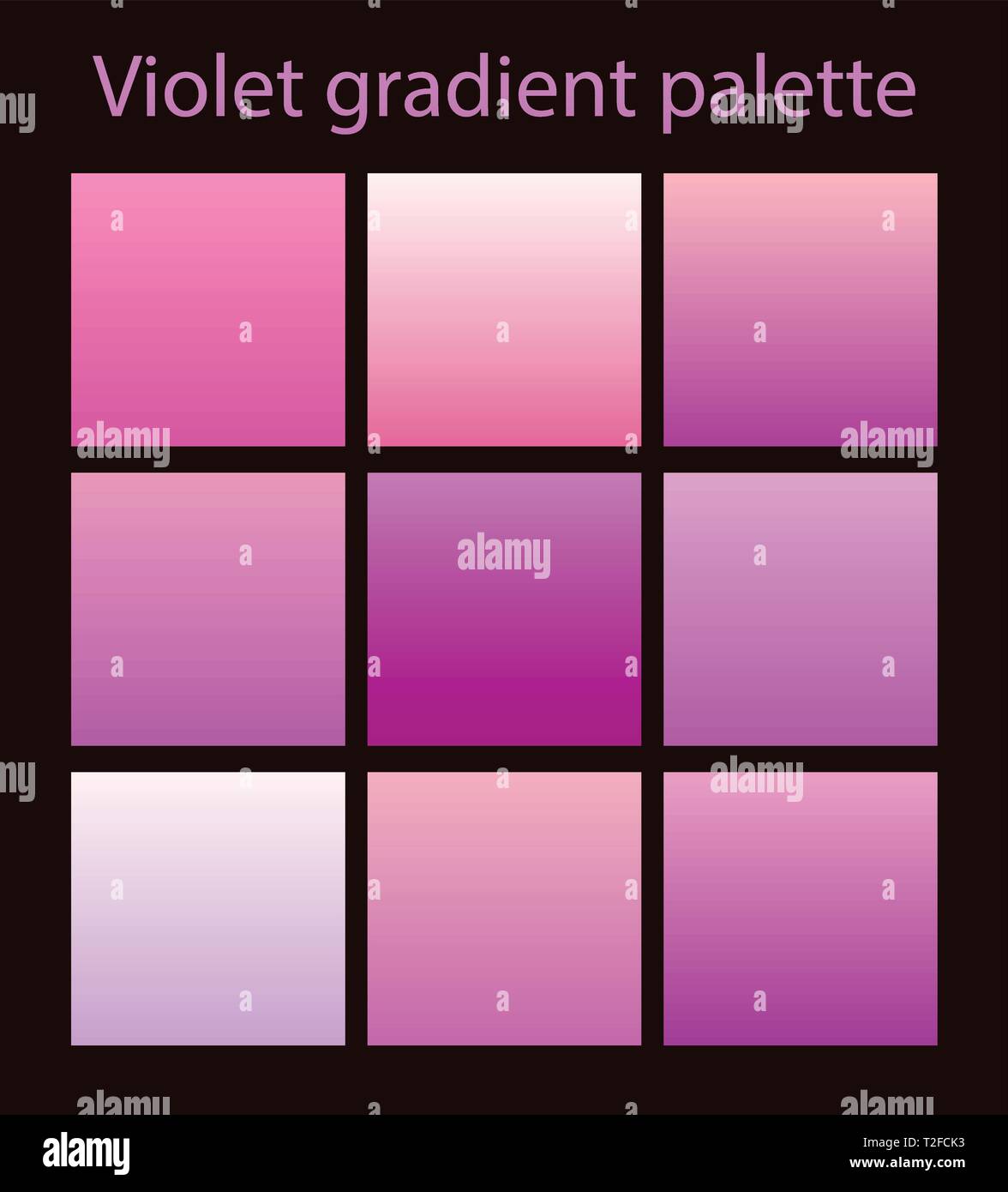 Purple trendy set ultraviolet gradient background violet palette set of vector patterns for ...