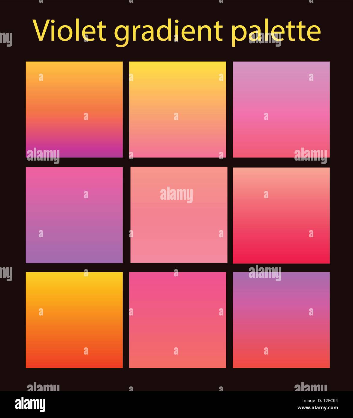 Purple trendy set ultraviolet gradient background violet palette set of ...