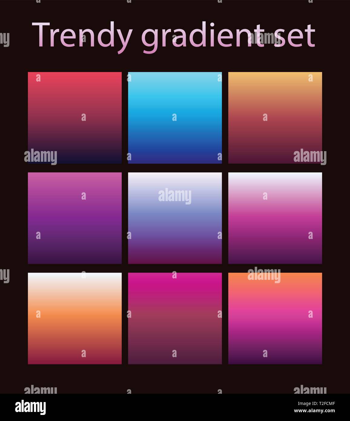 Purple trendy set ultraviolet gradient background violet palette set of ...