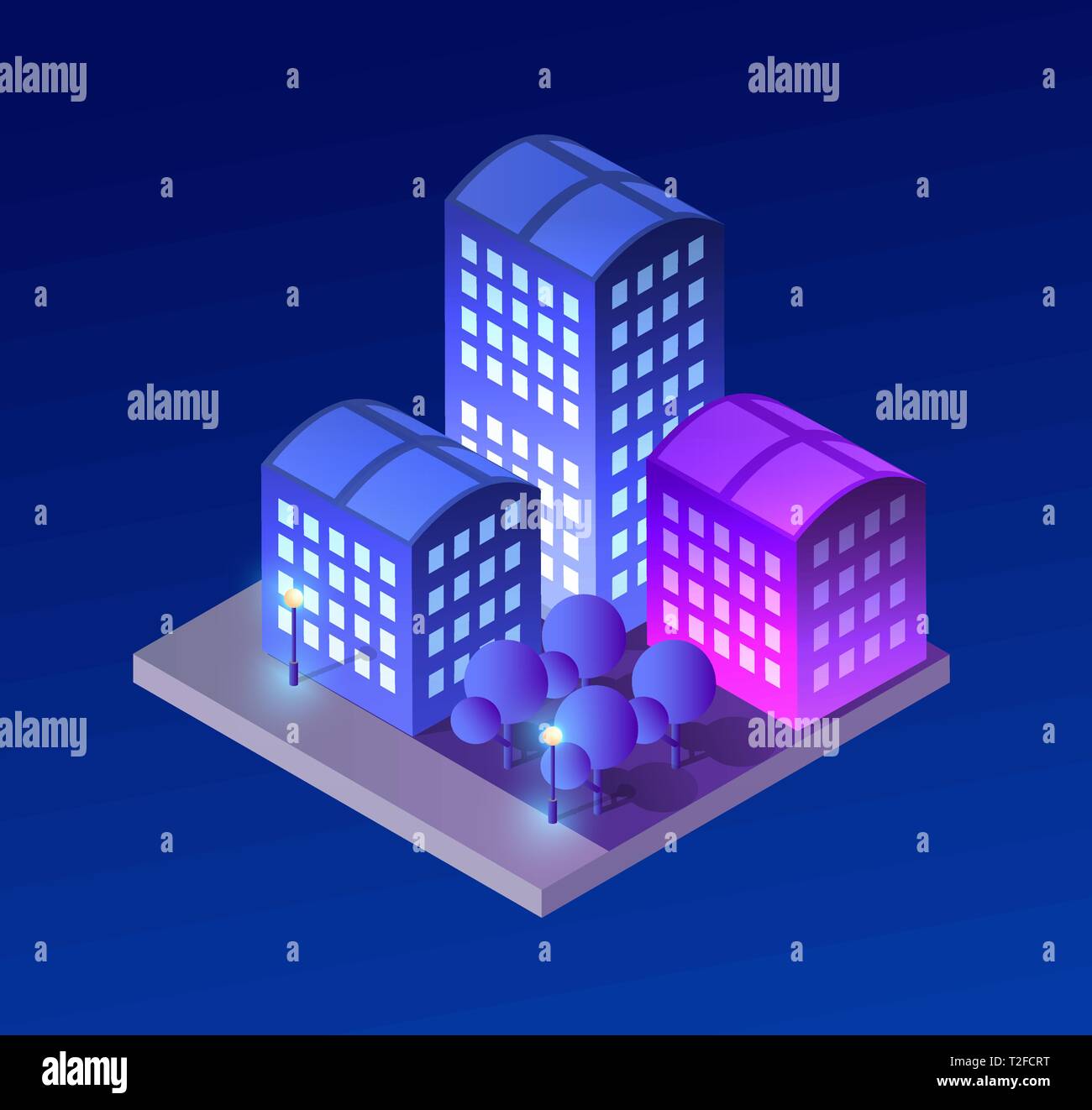 Street scene from town center Stock Vector Images - Alamy