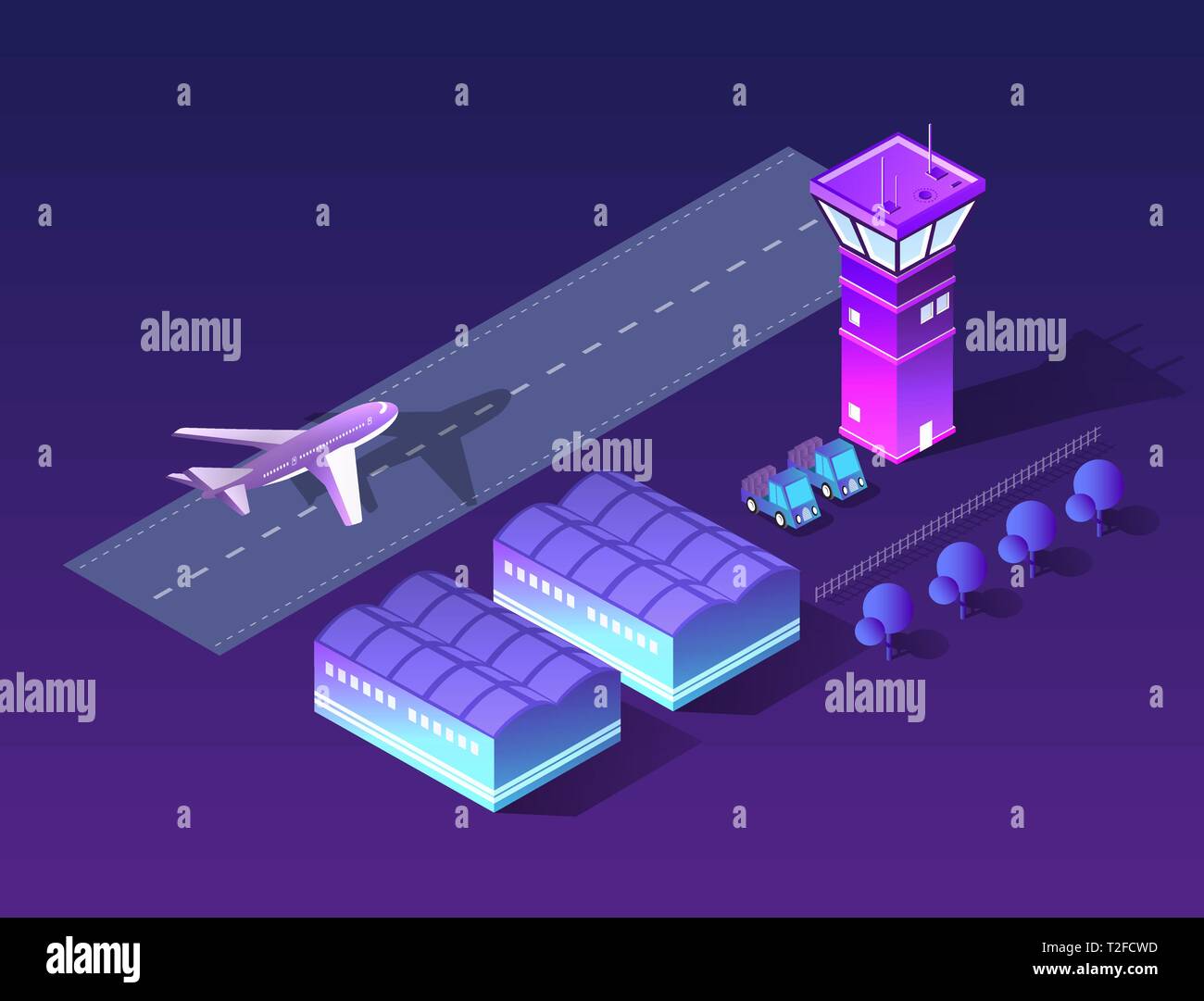 Digital air traffic control tower Stock Vector Images - Alamy