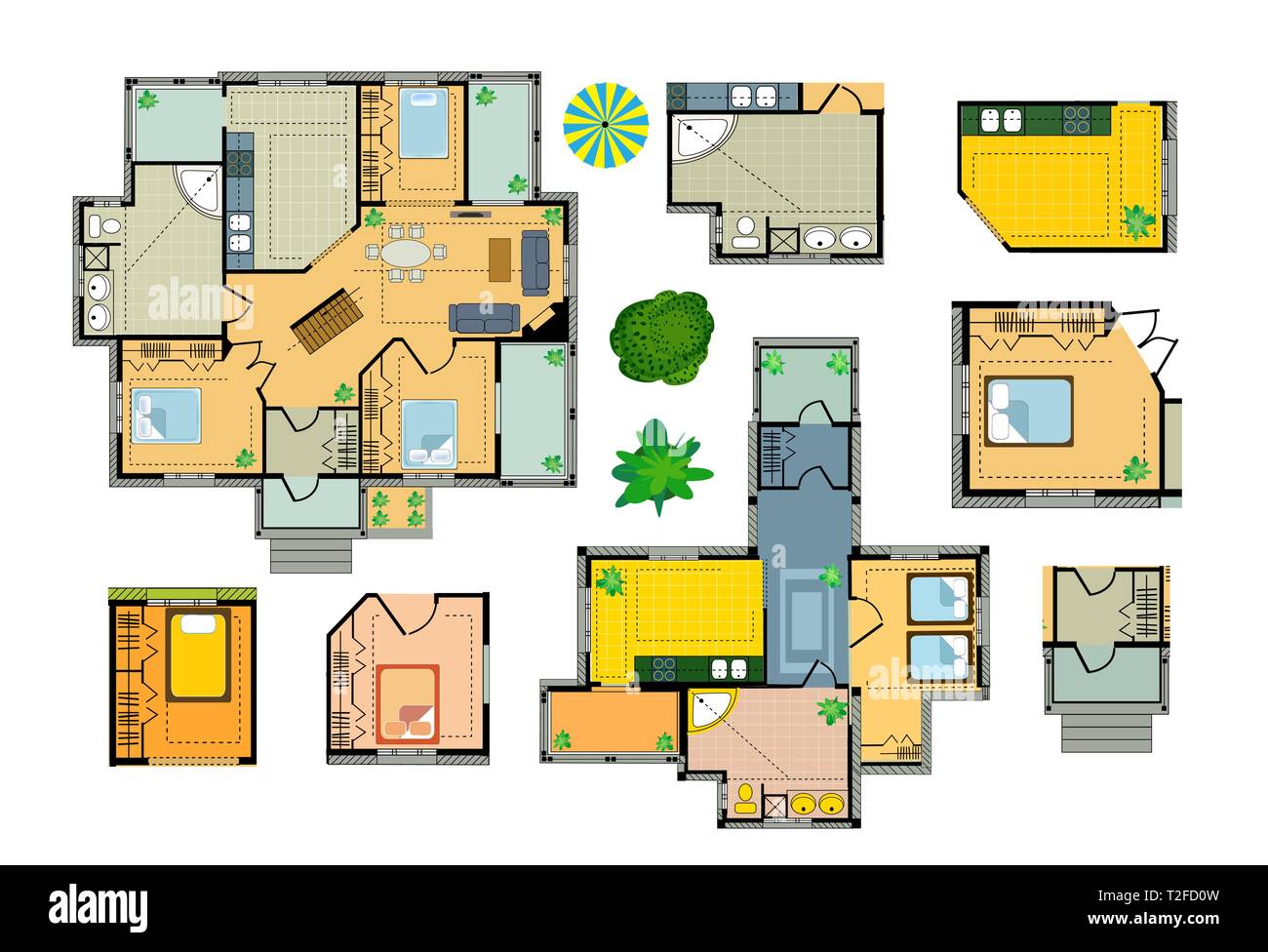 Set plan outline drawing, technological conceptual background for ...