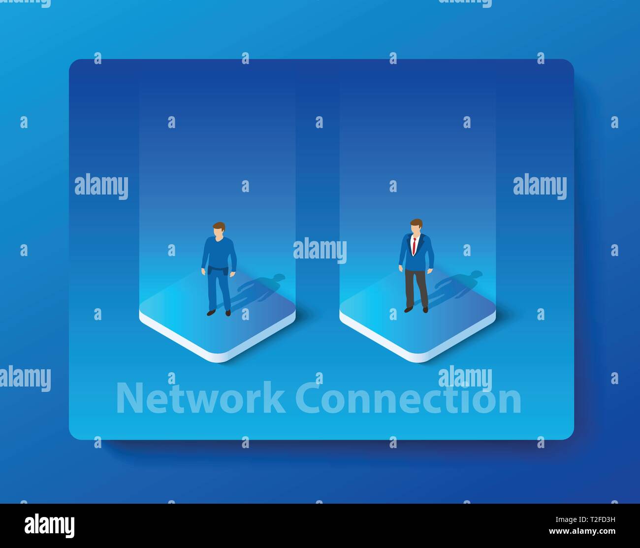 Isometric illustration of network technology of business strategy ...