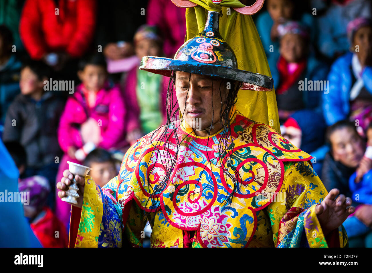 Ser Kyem dance at Mani Rimdu festival, Tengboche Monastery, Nepal Stock ...